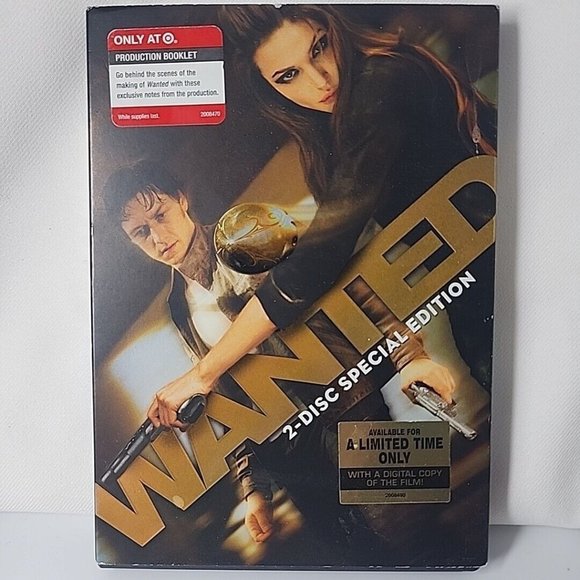 Universal Studio | Video Games & Consoles | Wanted Dvd 208 Angelina Jolie Morgan Freeman Target ...